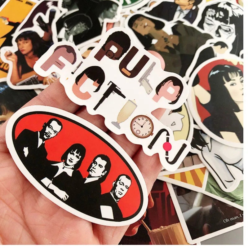 10/30/50 Stickers Cartoon Movie Pulp Fiction Fan Art, Cool Sticker Set ...