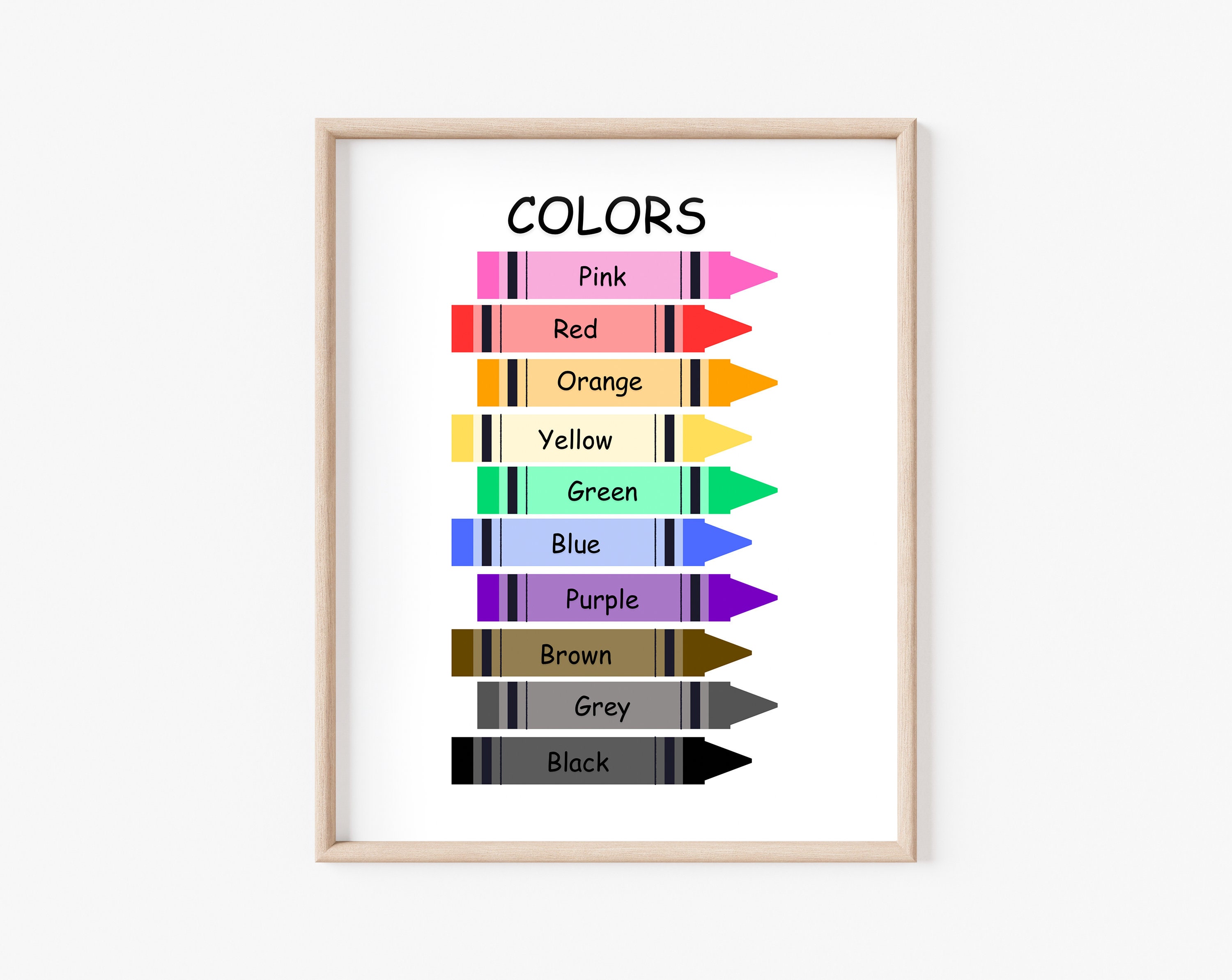 Colors Wall Art, Classroom Posters, Homeschool Printables, Educational ...