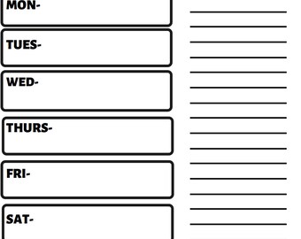 Black & White Weekly Meal Plan Bundle Shopping List and Favorite Meals ...