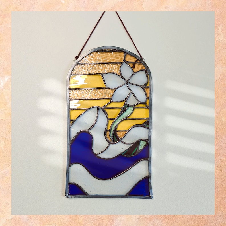 Handmade Stained Glass Window Display, Lost at Sea - Etsy