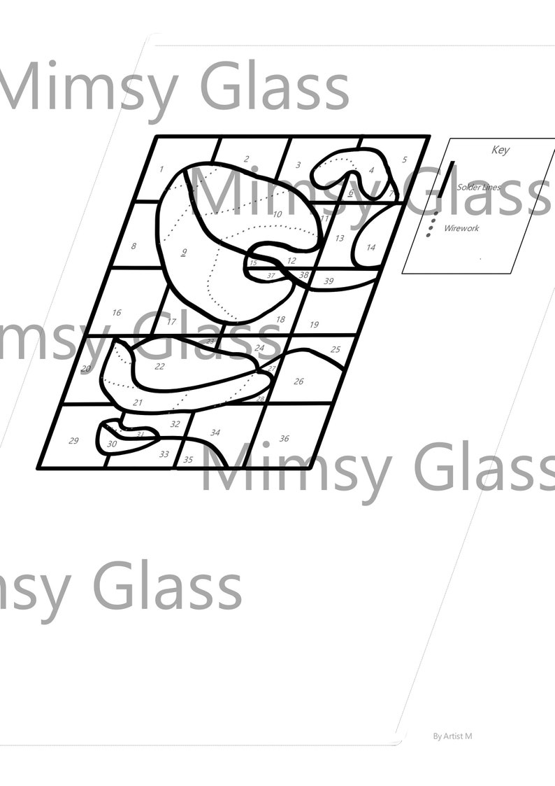 Stained Glass Pattern, Digital Download Leaf Bookend Beginner to ...