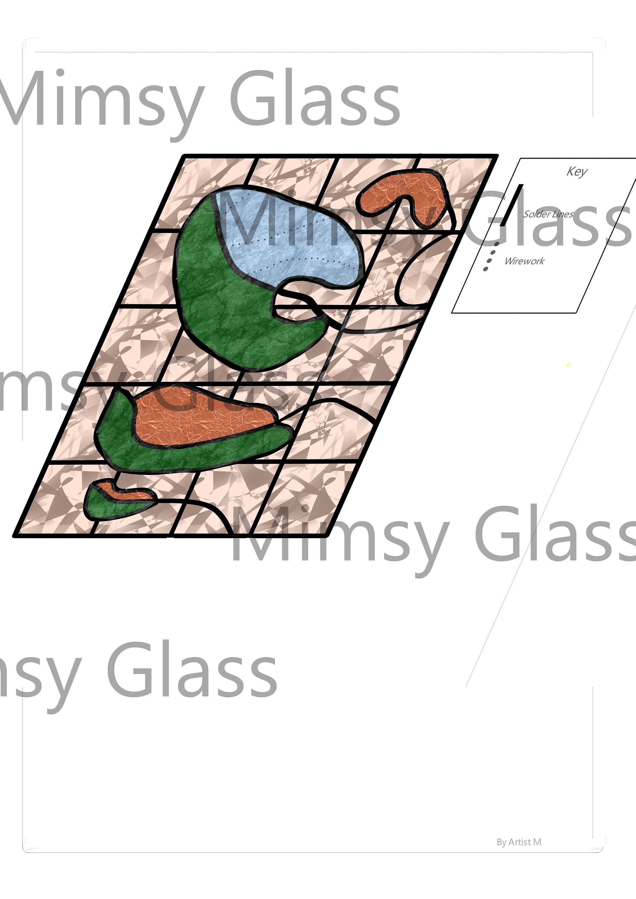 Stained Glass Pattern, Digital Download Leaf Bookend Beginner to ...