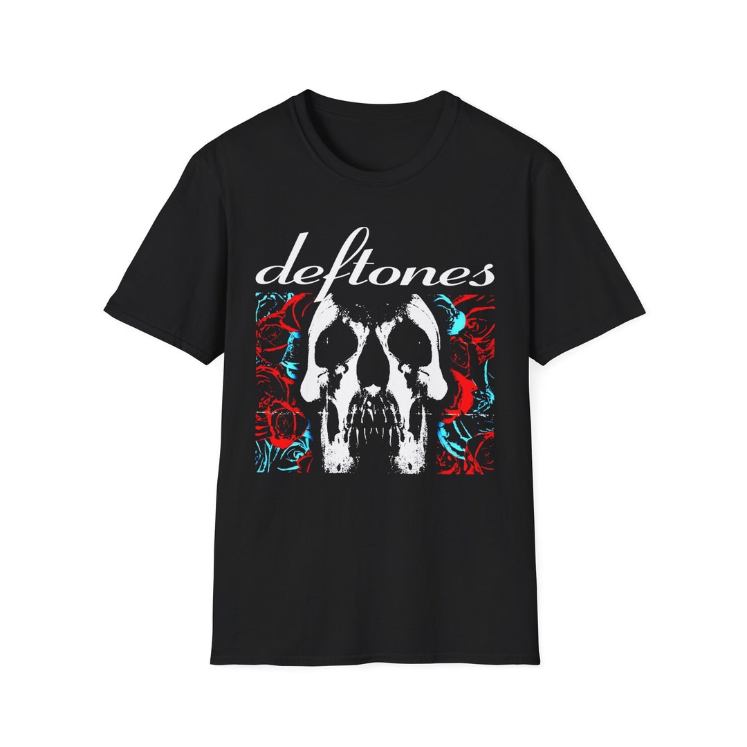 Deftones T-shirt Deftones Skull Black Band Concert Shirts Men's Punk Hip Hop T-shirt Gothic ...