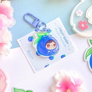 Fruit Baby Keychains Cute Keychains Acrylic Keychains Fruit Keychains ...