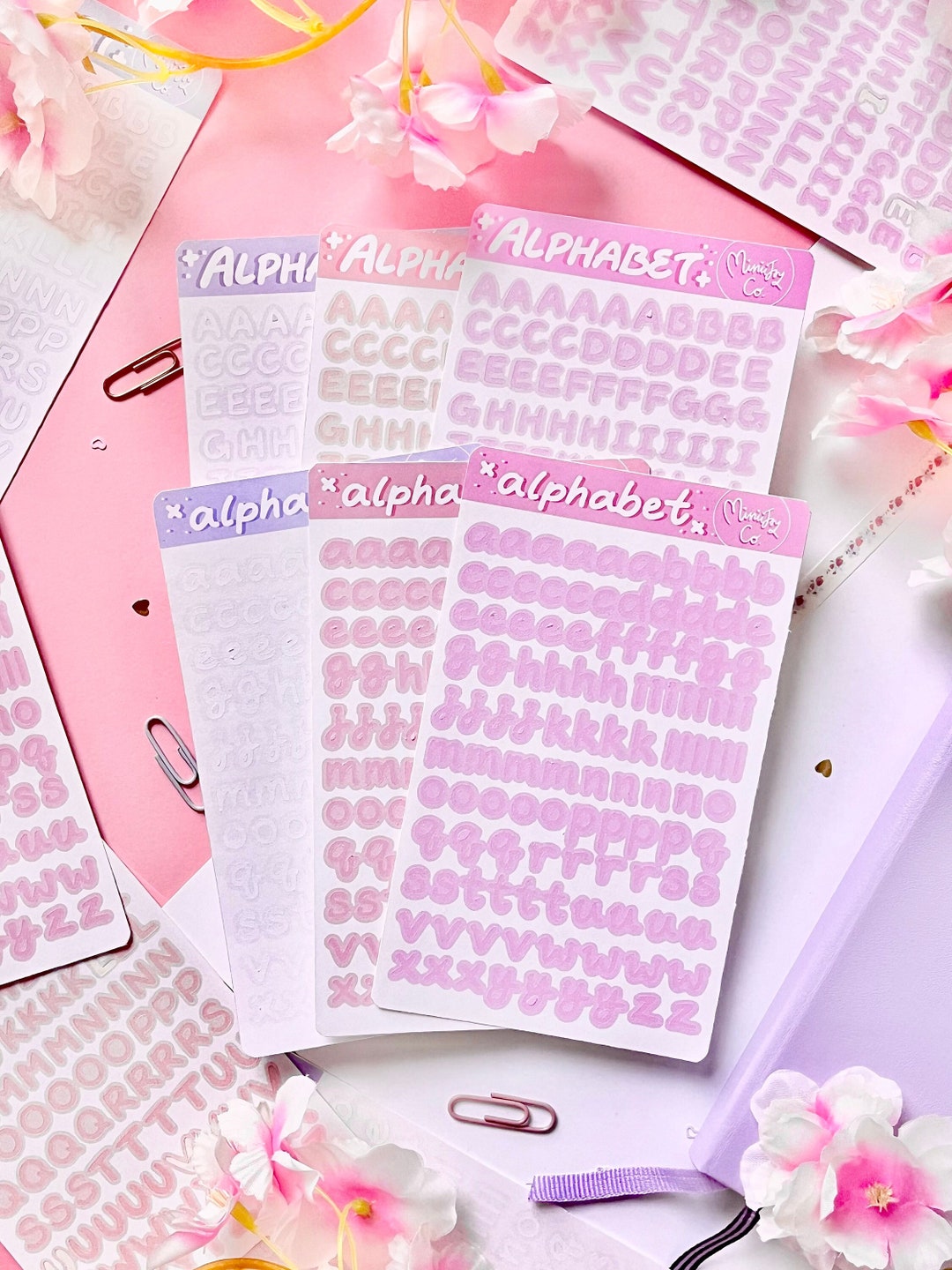 Alphabet Sticker Sheets Letter Stickers Deco Stickers Bujo Stickers ...