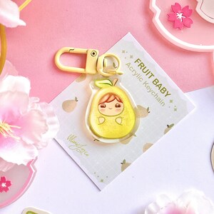 Fruit Baby Keychains Cute Keychains Acrylic Keychains Fruit Keychains ...