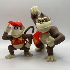 Donkey & Diddy Kong Figures - Etsy