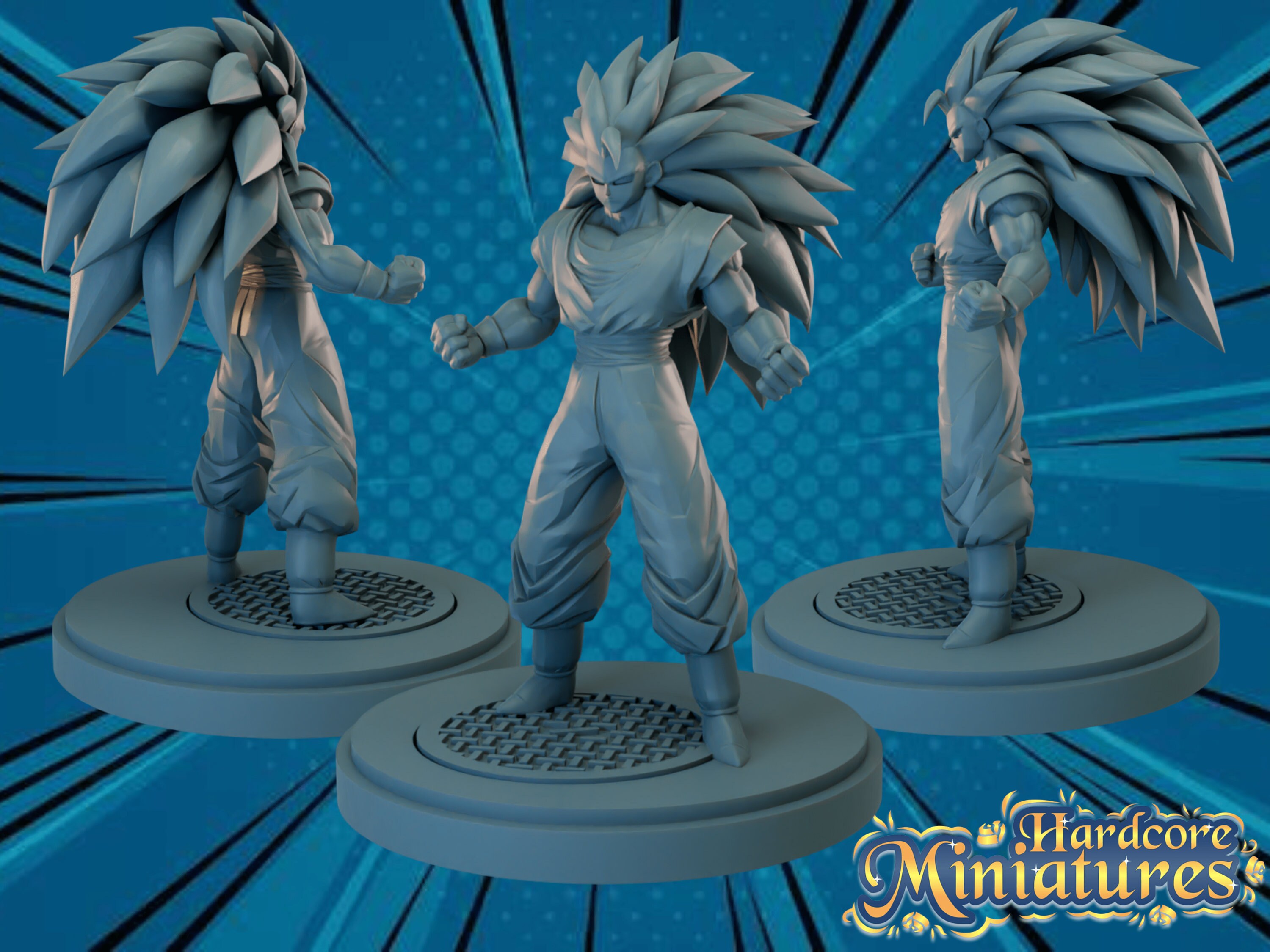 Goku SSJ3 Hardcore Miniatures - Etsy