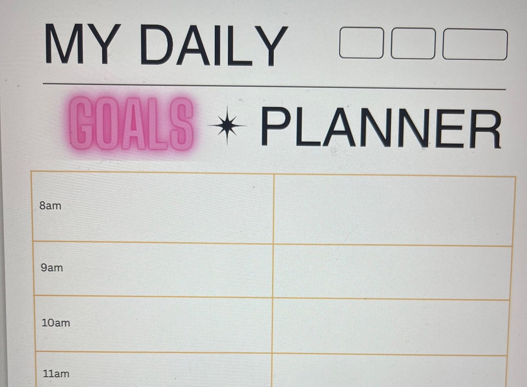 Printable Daily Planner - Two Pages - Etsy