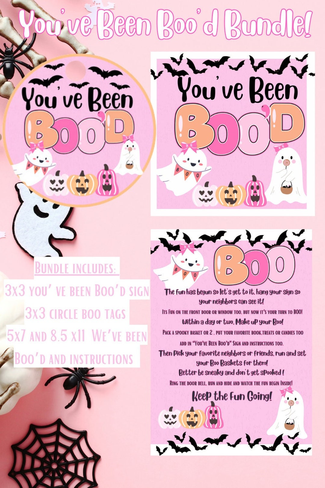 Youve Been Bood Printable Halloween Bundle Weve Been Booed Trick or ...