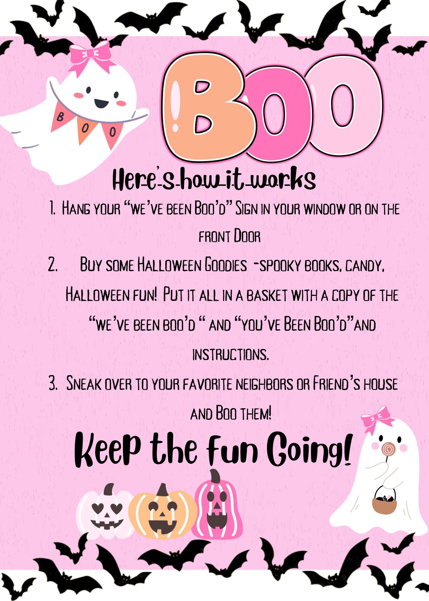 Youve Been Bood Printable Halloween Bundle Weve Been Booed Trick or ...