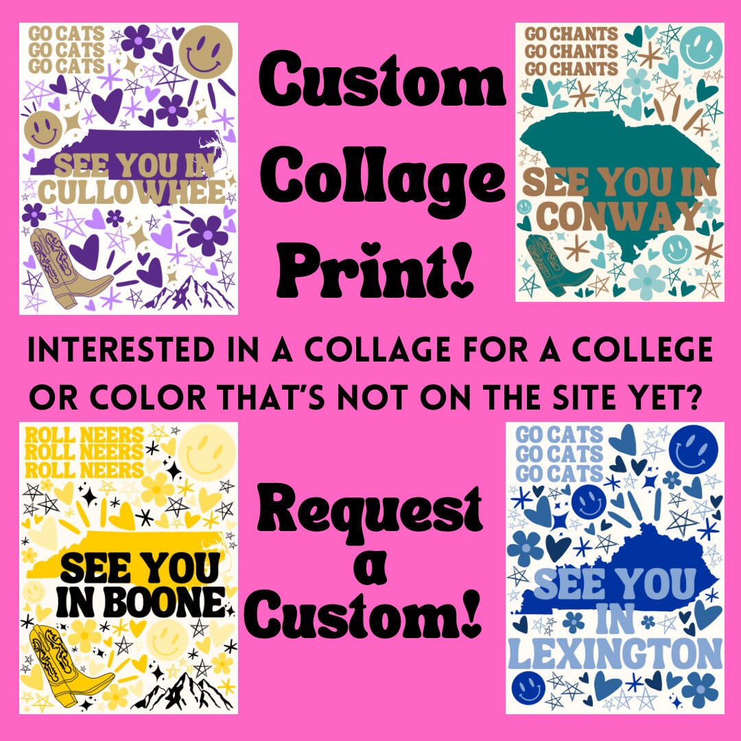 Request for a Custom Collage Print | Preppy College Wall Prints ...