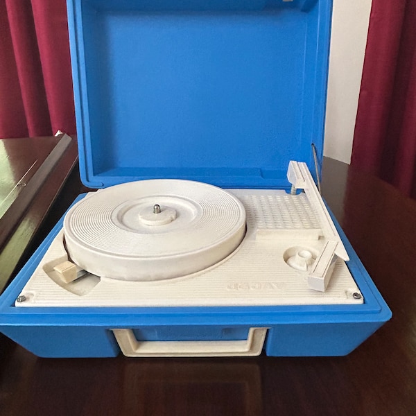 Blue Record Player - Etsy