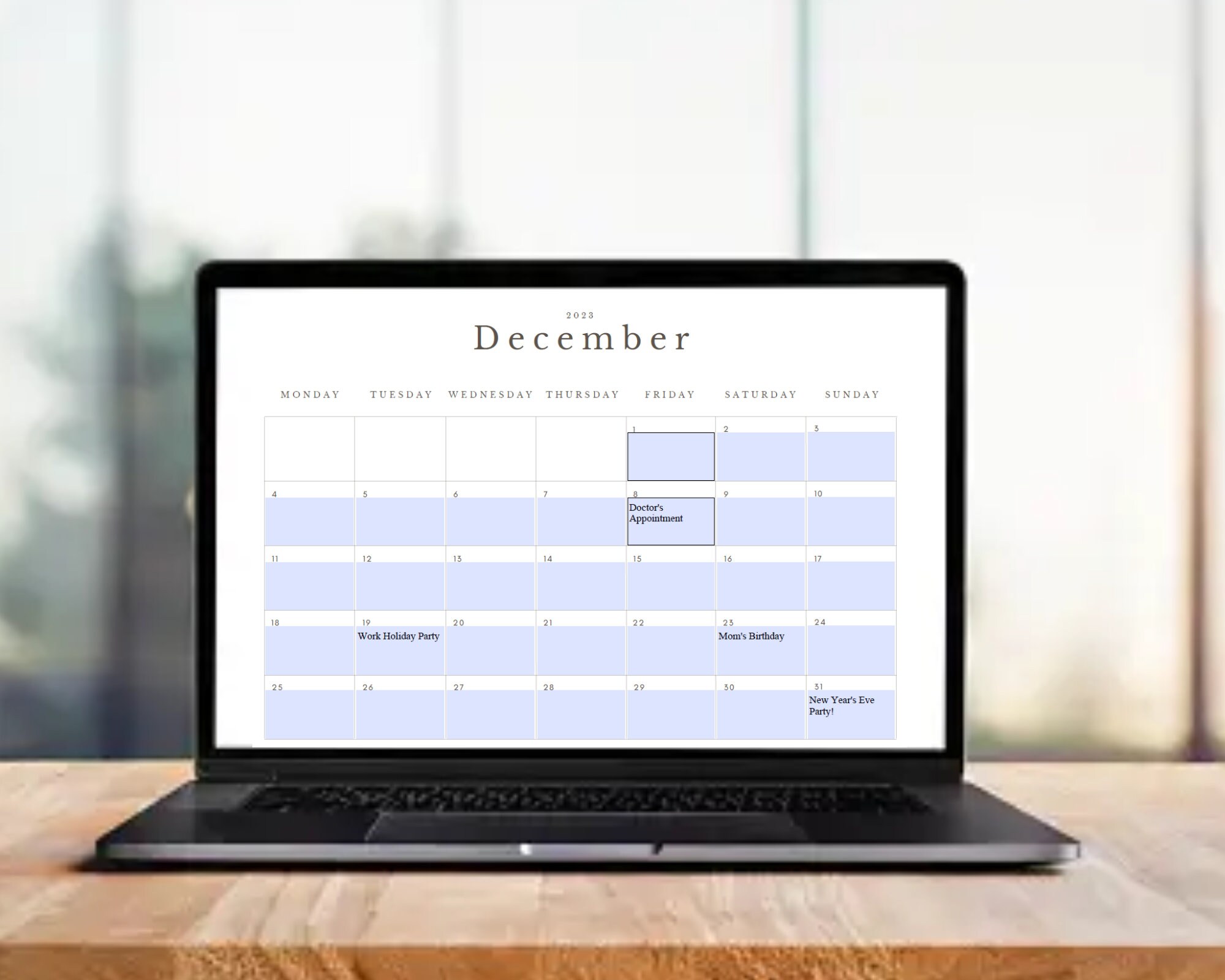Printable Calendar - Minimalist - Digital File - Etsy