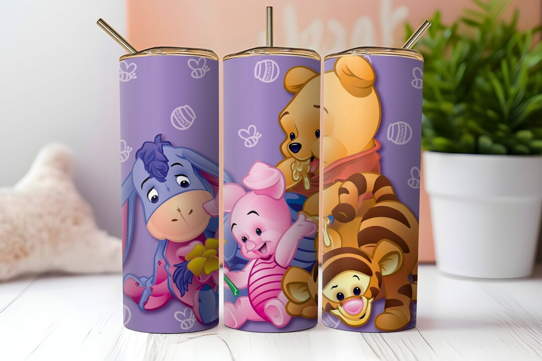 Cartoon 20oz Skinny Tumbler Sublimation Designs Pooh - Etsy