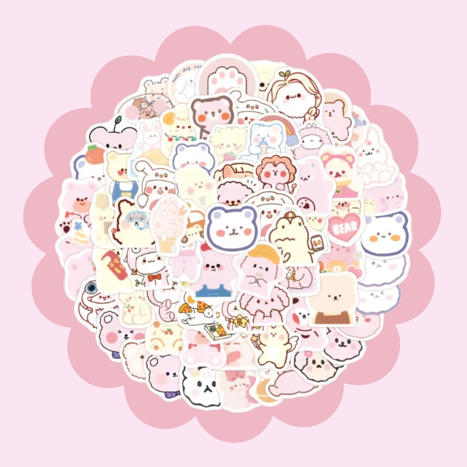Kawaii Cute Bears STICKER SET! Super Cute Die Cut Stickers for Your ...