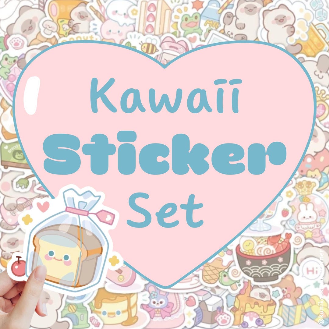 Kawaii STICKER Set! Super Cute Stickers for Your Laptop, Tablet, or ...