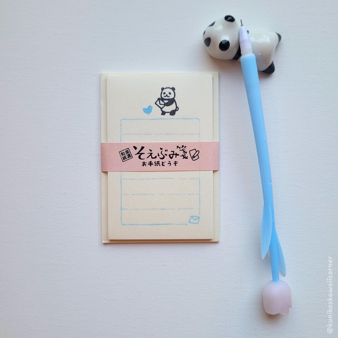 Panda "letters Please" MINI Letter Writing Set, 30 Sheet Memo Pad With ...