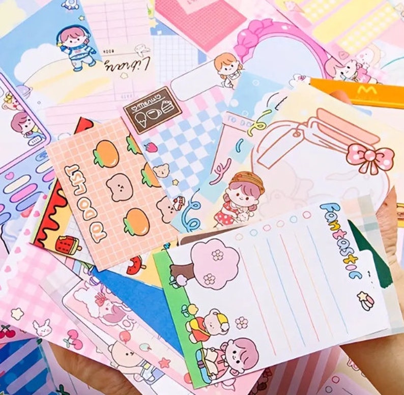 Kawaii MEMO Sheet Bundle A Random Mix of Cute Memo Sheets in - Etsy