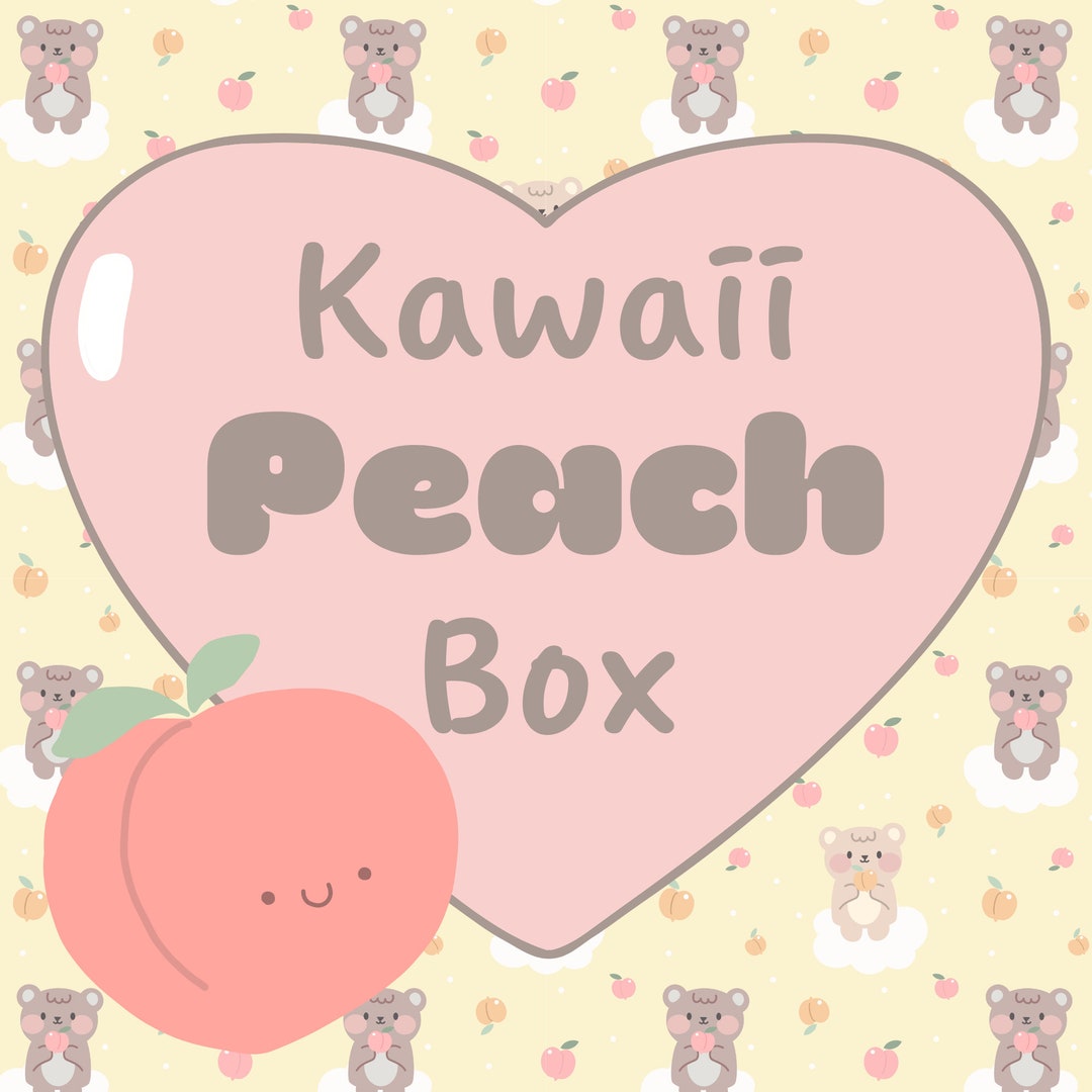 Kawaii "peach" SURPRISE BOX Stuffed With 40 Items, Plus Bonus Freebies ...