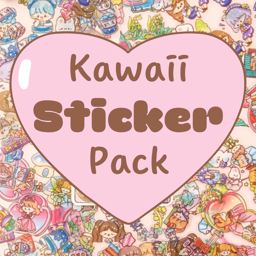 50 Kawaii Themed STICKERS per Pack! 4 Different Themes to Choose From ...