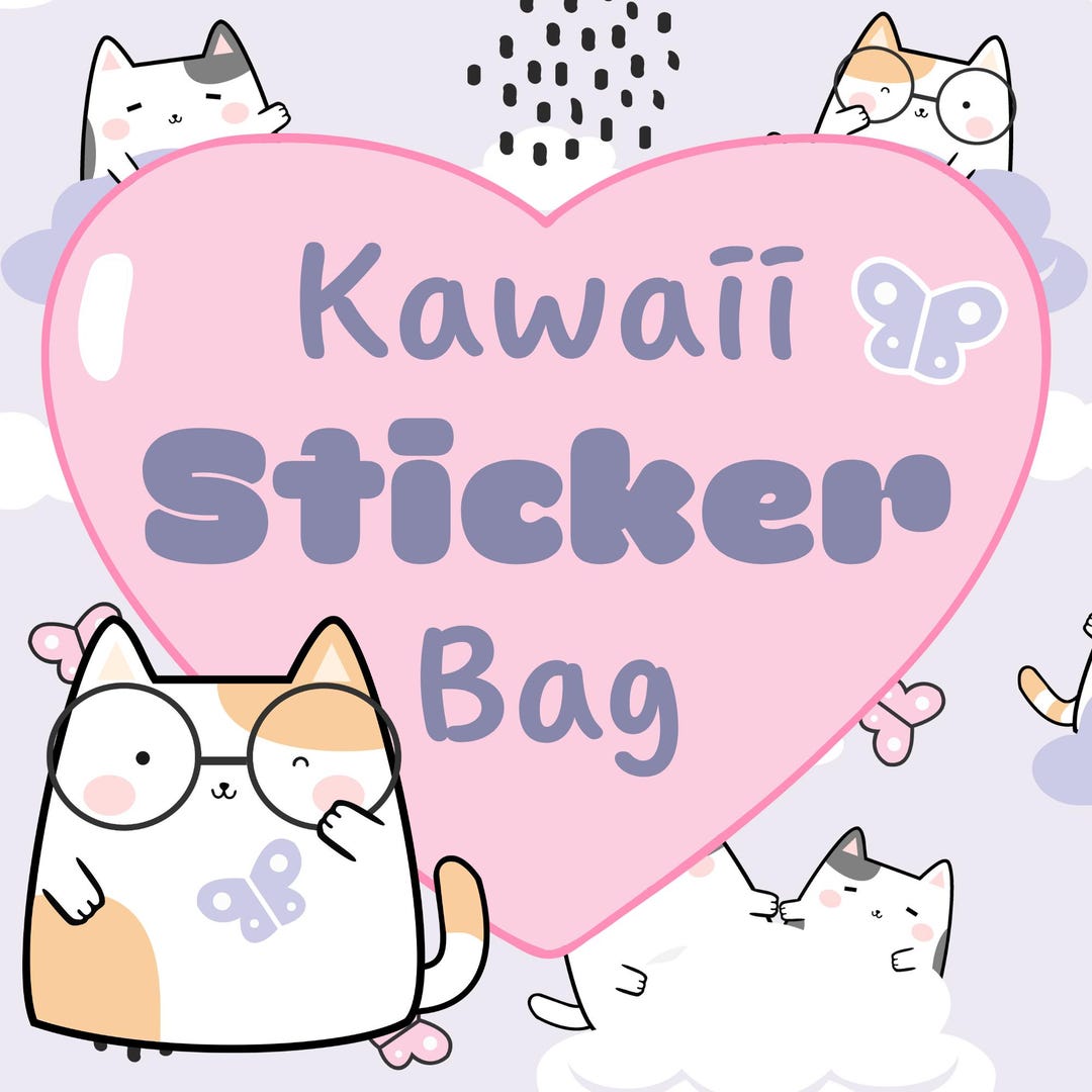 Kawaii SURPRISE STICKER Grab BAG! Super Cute Die Cut Stickers, Sticker ...