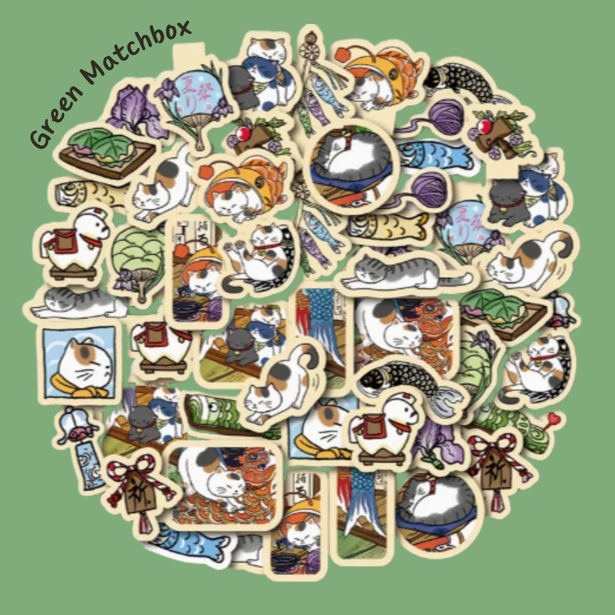 Japanese Matchbox Stickers! 50 Cute Stickers in Each Box, 4 Themes to ...