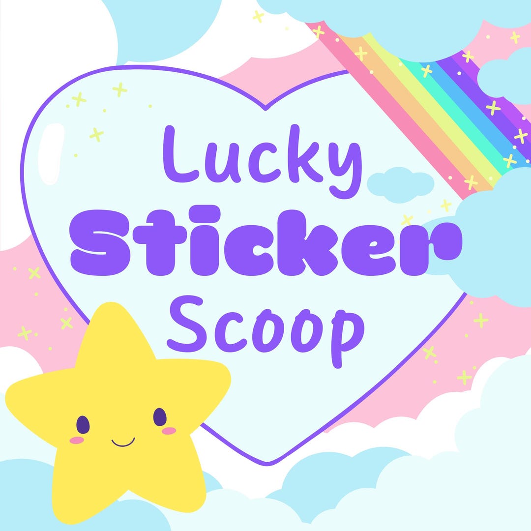 Lucky STICKER Scoop, Delivered in a Kawaii GIFT Bag! Indulge in a Lucky ...
