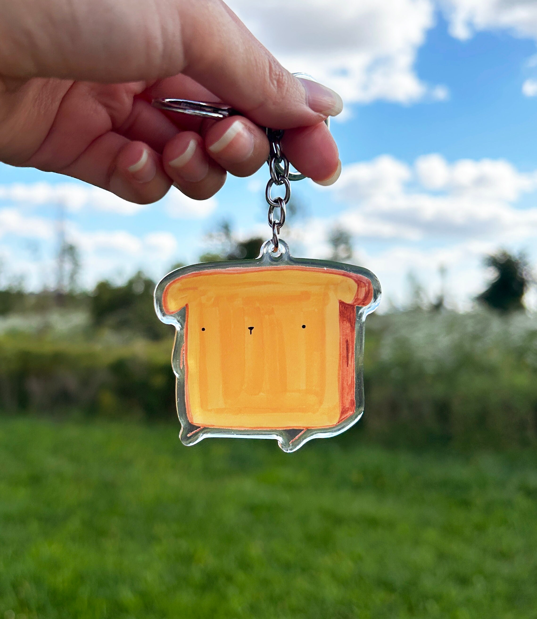 Toasty Sitting- Acrylic Keychain - Etsy