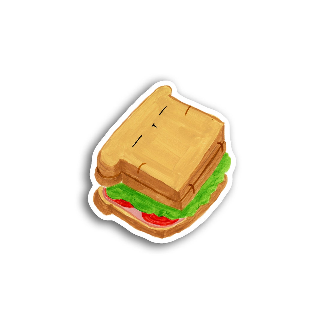 Toasty Sandwich - Vinyl Sticker - Etsy