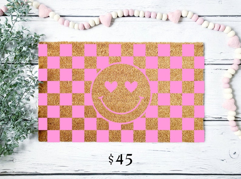 Checkered Smiley Face - Etsy