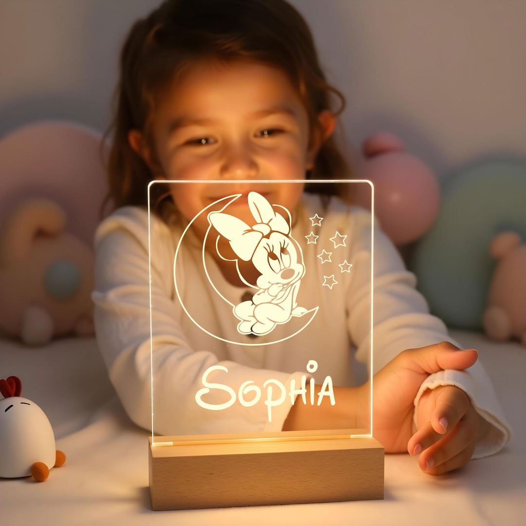 Custom Kids Room Disney Night Light, Personalized Night Light, Baby ...