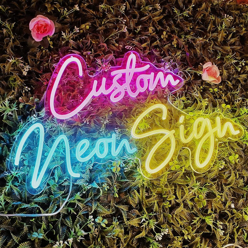 Custom Led Neon Sign With Text Any Color and Font for Wedding Room ...