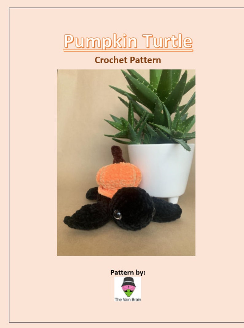 Pumpkin Turtle Crochet Pattern PDF - Etsy