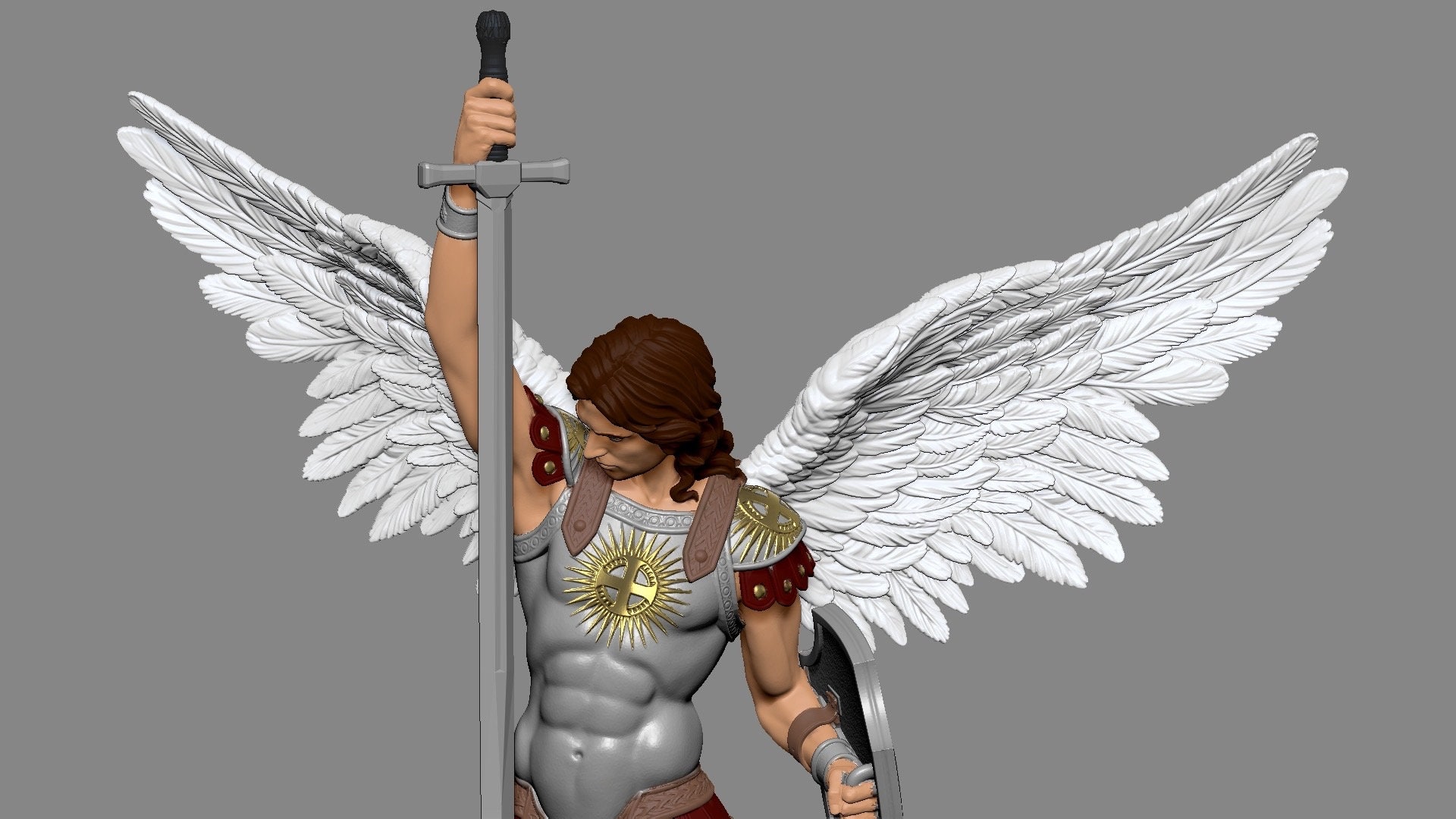 Archangel Michael variation 1 3D Printed Unpainted Unassembled Model 1 ...