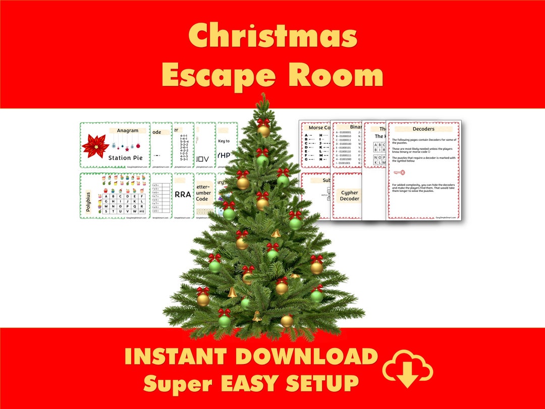 Christmas Escape Room for Kids DIY Printable Game Escape - Etsy