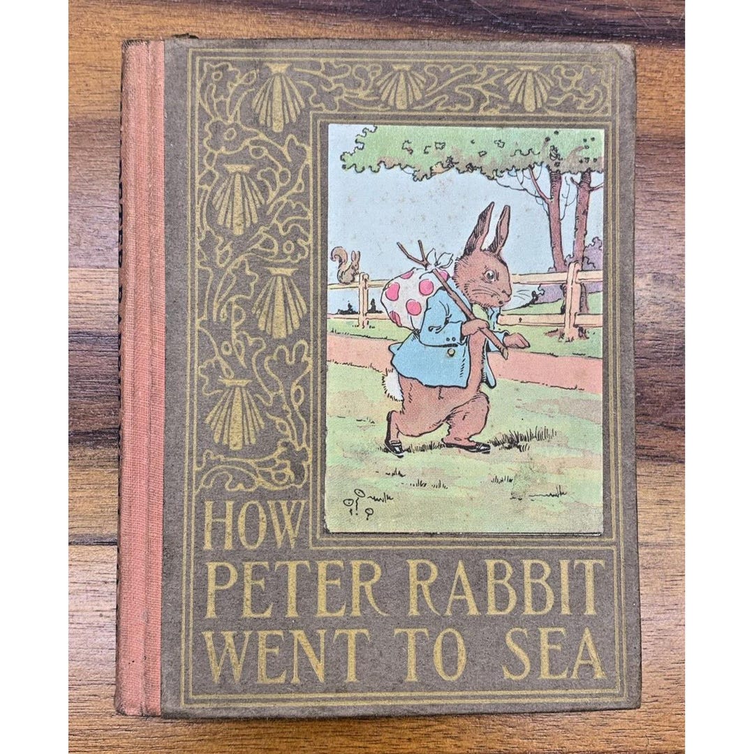 Antique 1917 How Peter Rabbit Went to Sea Altemus Wee Books Series ...