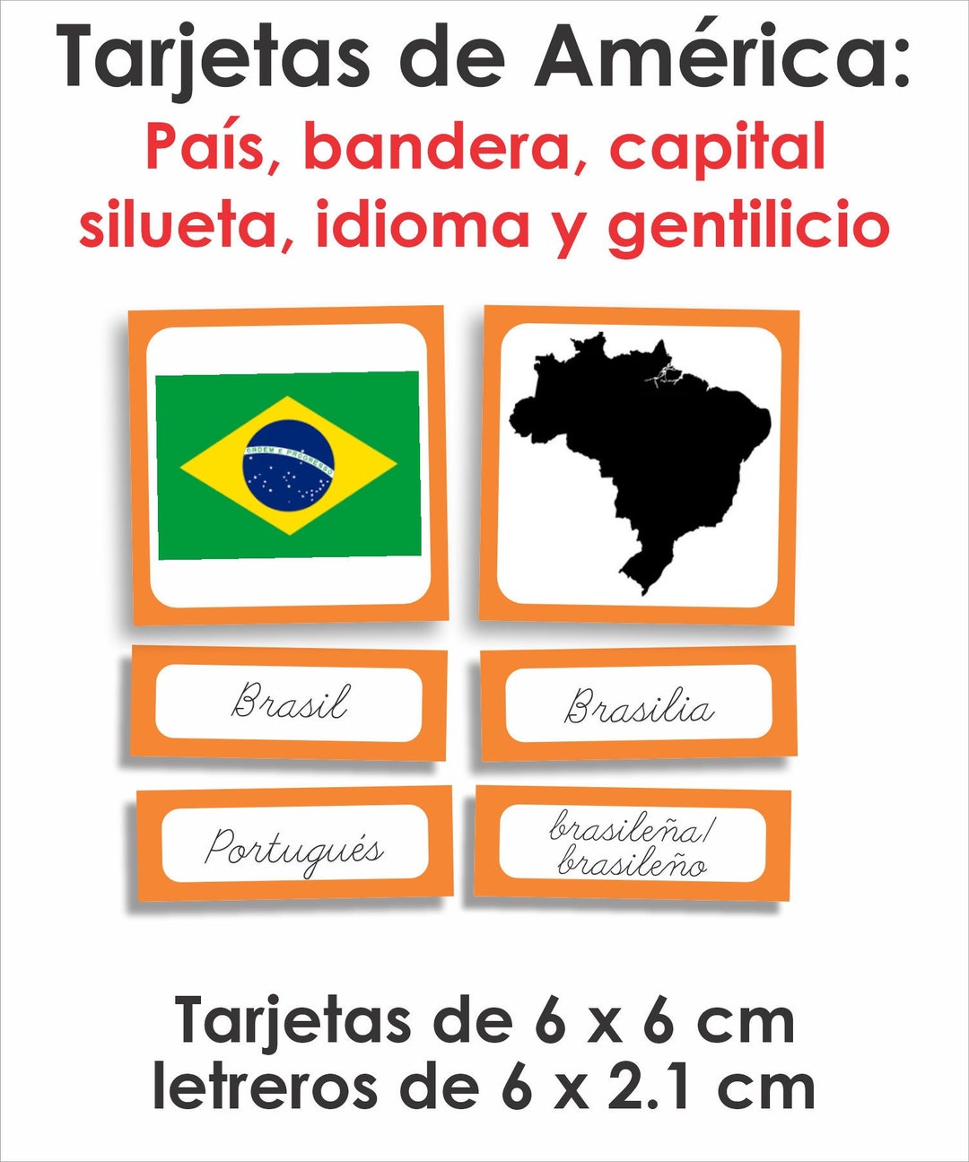 Countries of America With Capital, Demonym, Flag and Silhouette, Flags ...