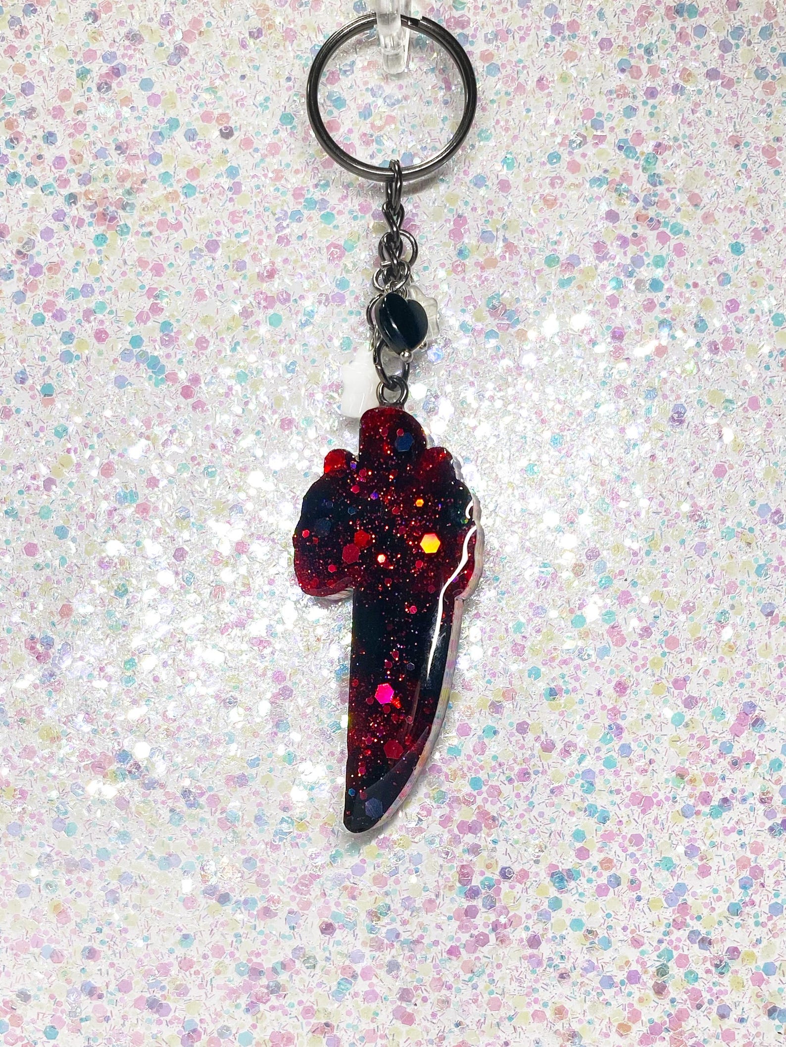Horror Knife Keychain, Pumpkin Knife Charm, Cute Horror Keychain ...