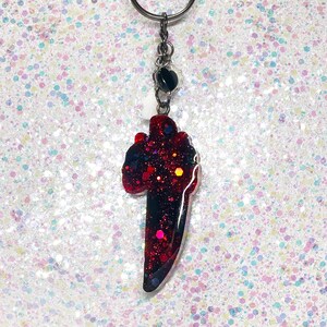 Horror Knife Keychain, Pumpkin Knife Charm, Cute Horror Keychain ...