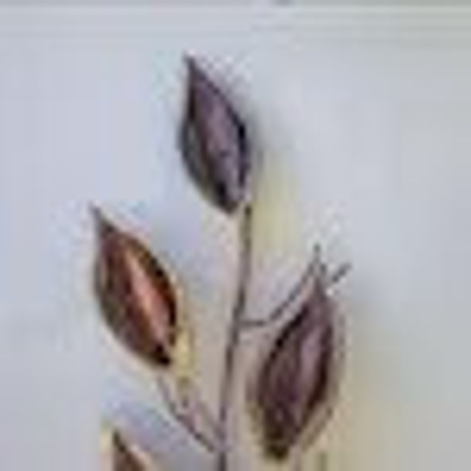 Copper and Brass Eight Leaves on a Branch Metal Art Decor Wall ...