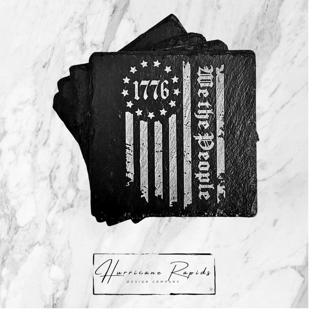 We the People - 1776 - Flag - Slate Drink Coasters - Etsy