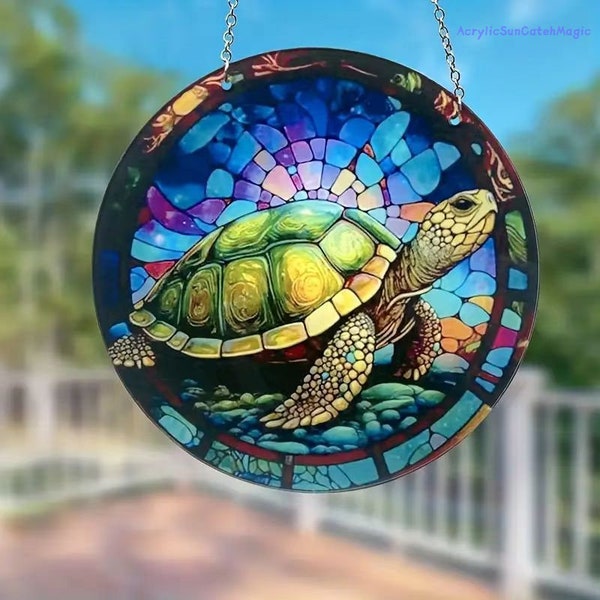 Turtle Suncatcher - Etsy