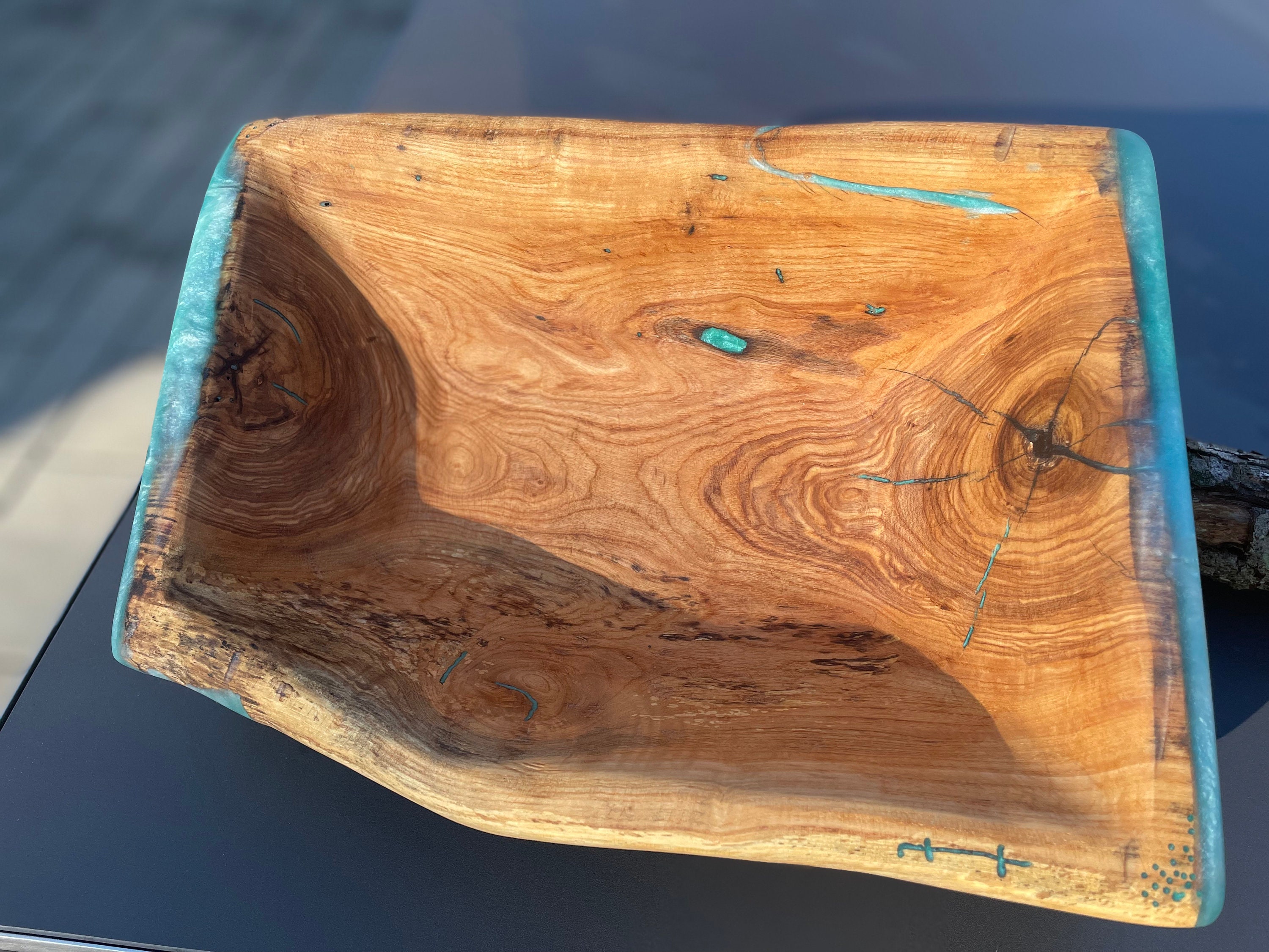 Epoxy Resin Log Bowl Ash Wood - Etsy