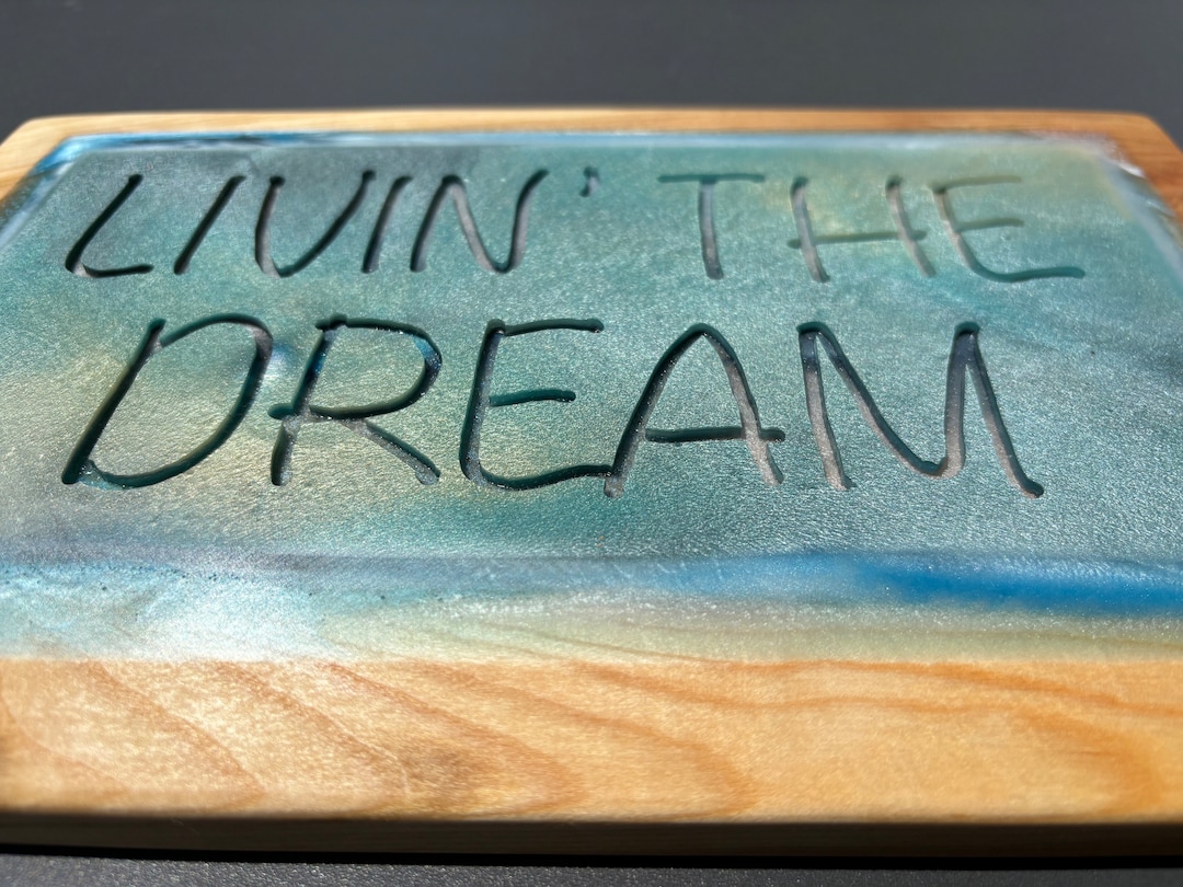 Epoxy Resin Sign - Cherry Wood - Etsy