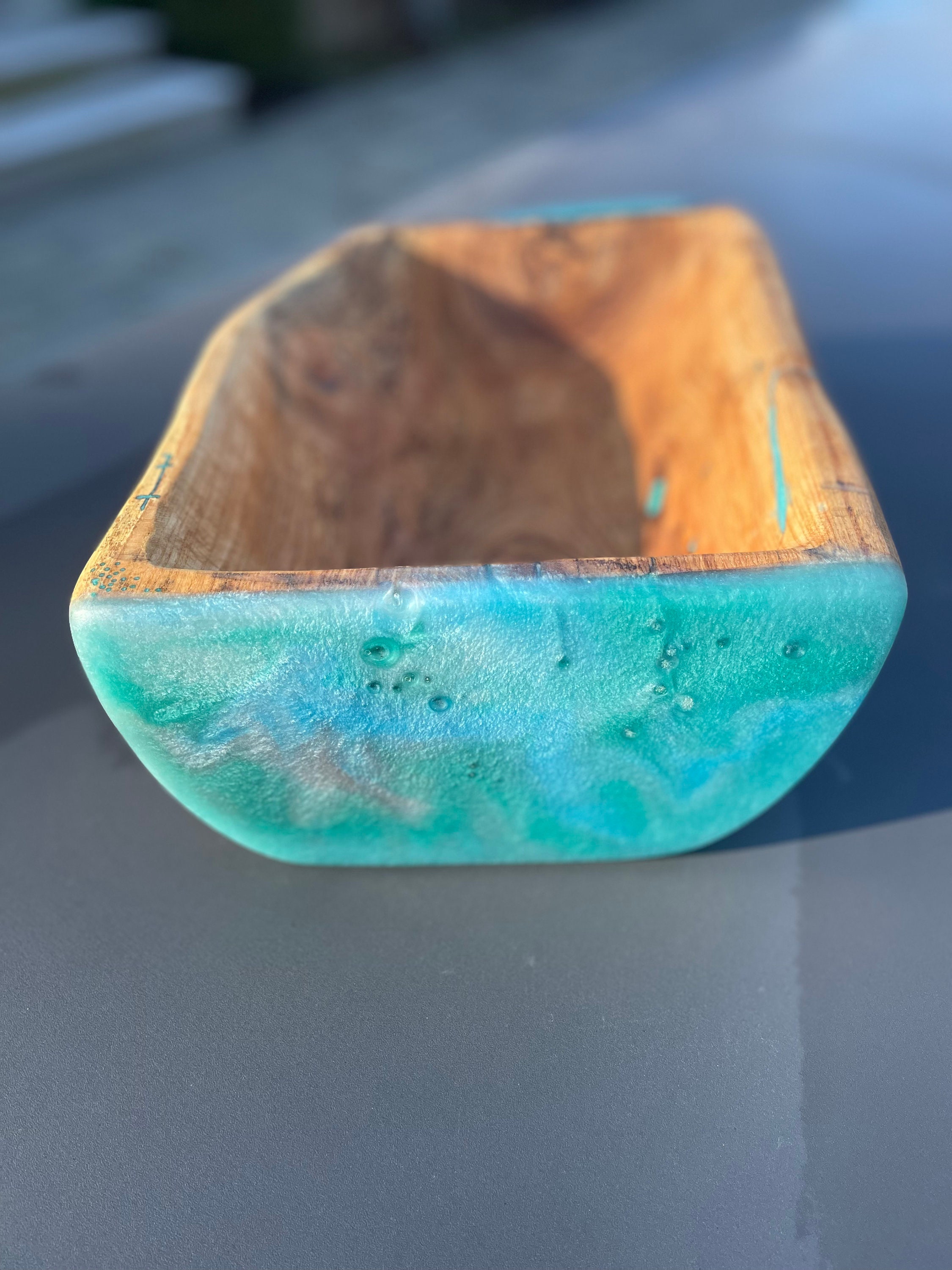 Epoxy Resin Log Bowl Ash Wood - Etsy