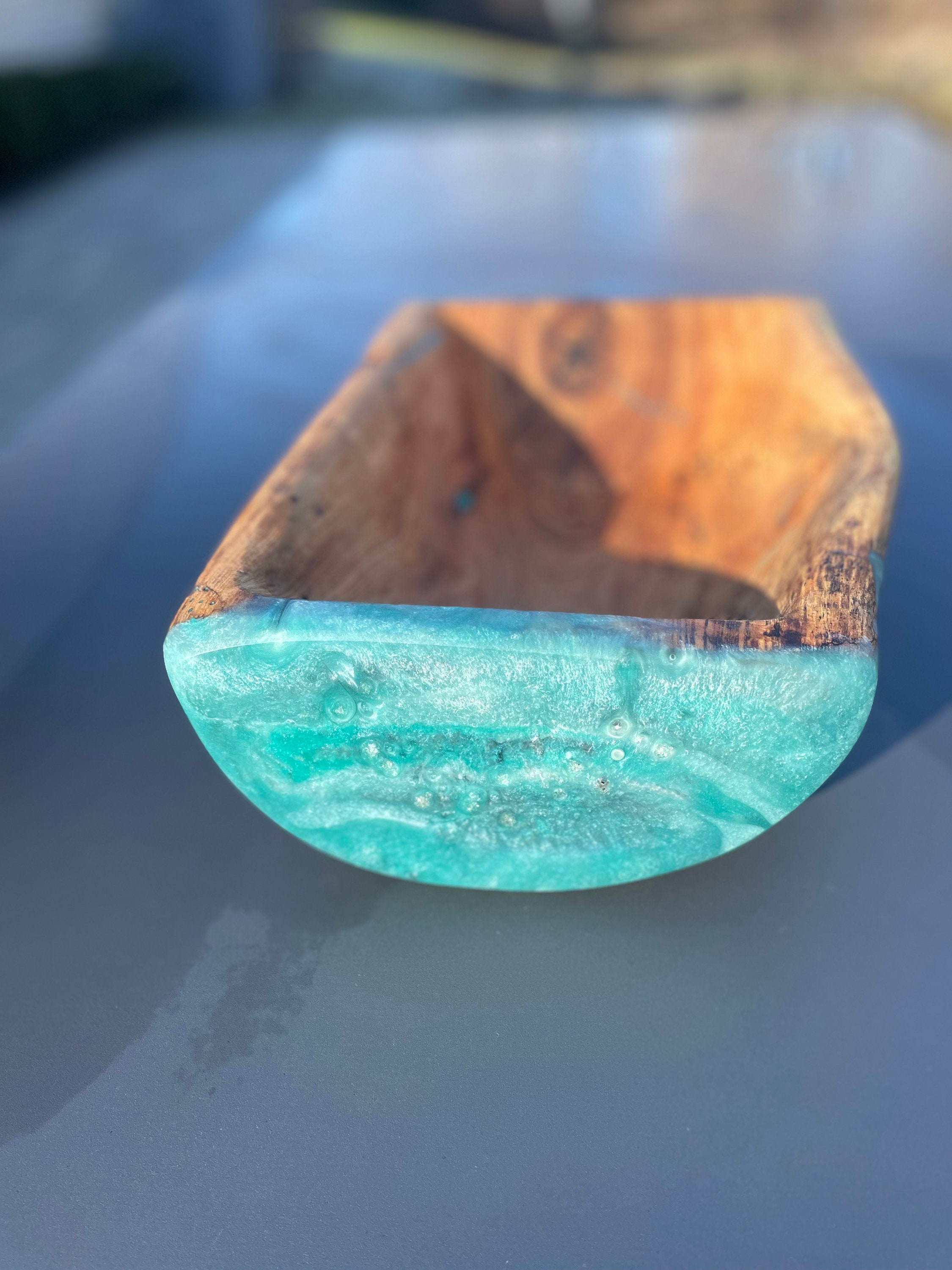 Epoxy Resin Log Bowl Ash Wood - Etsy