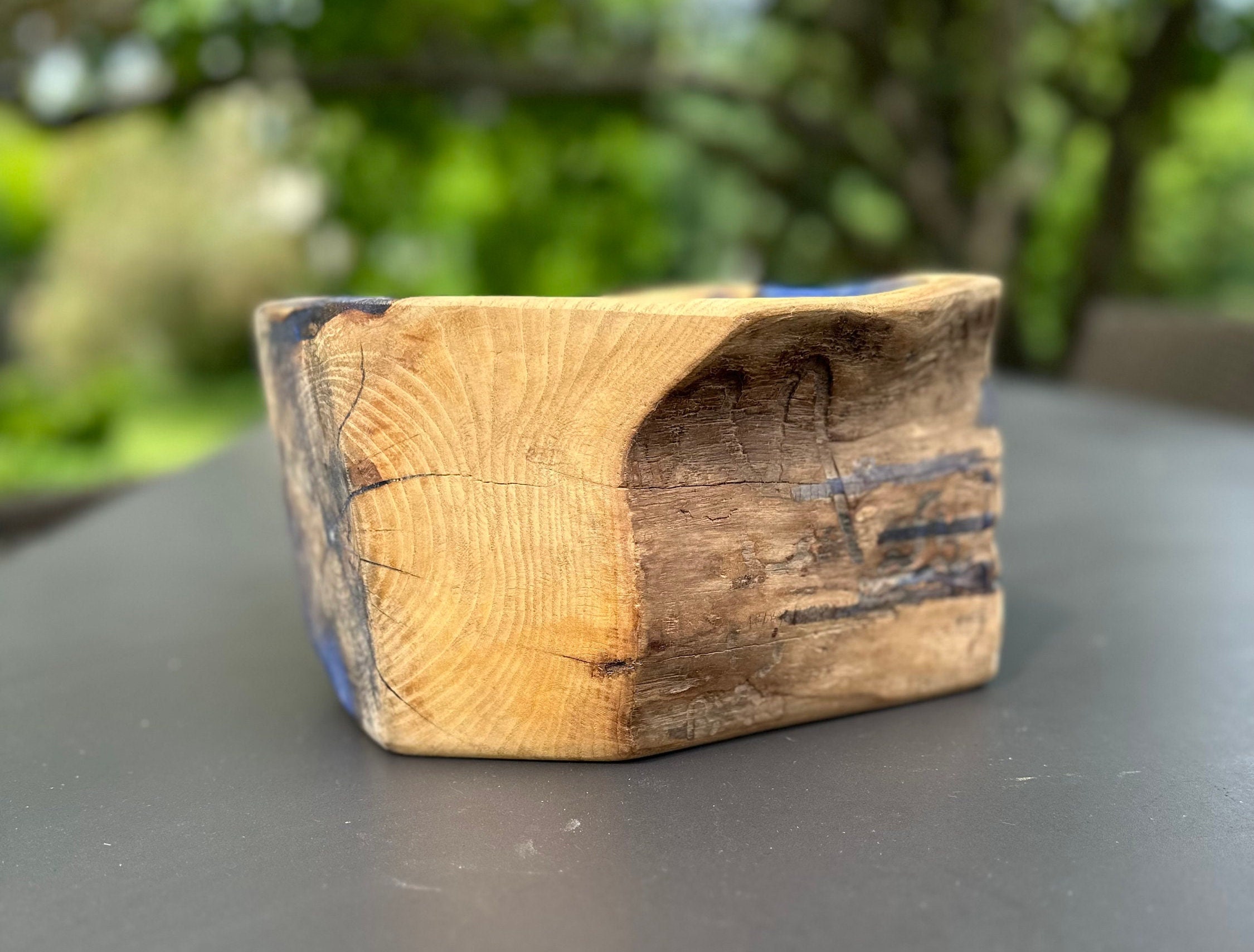 Epoxy Resin Log Bowl - Ash Wood - Etsy