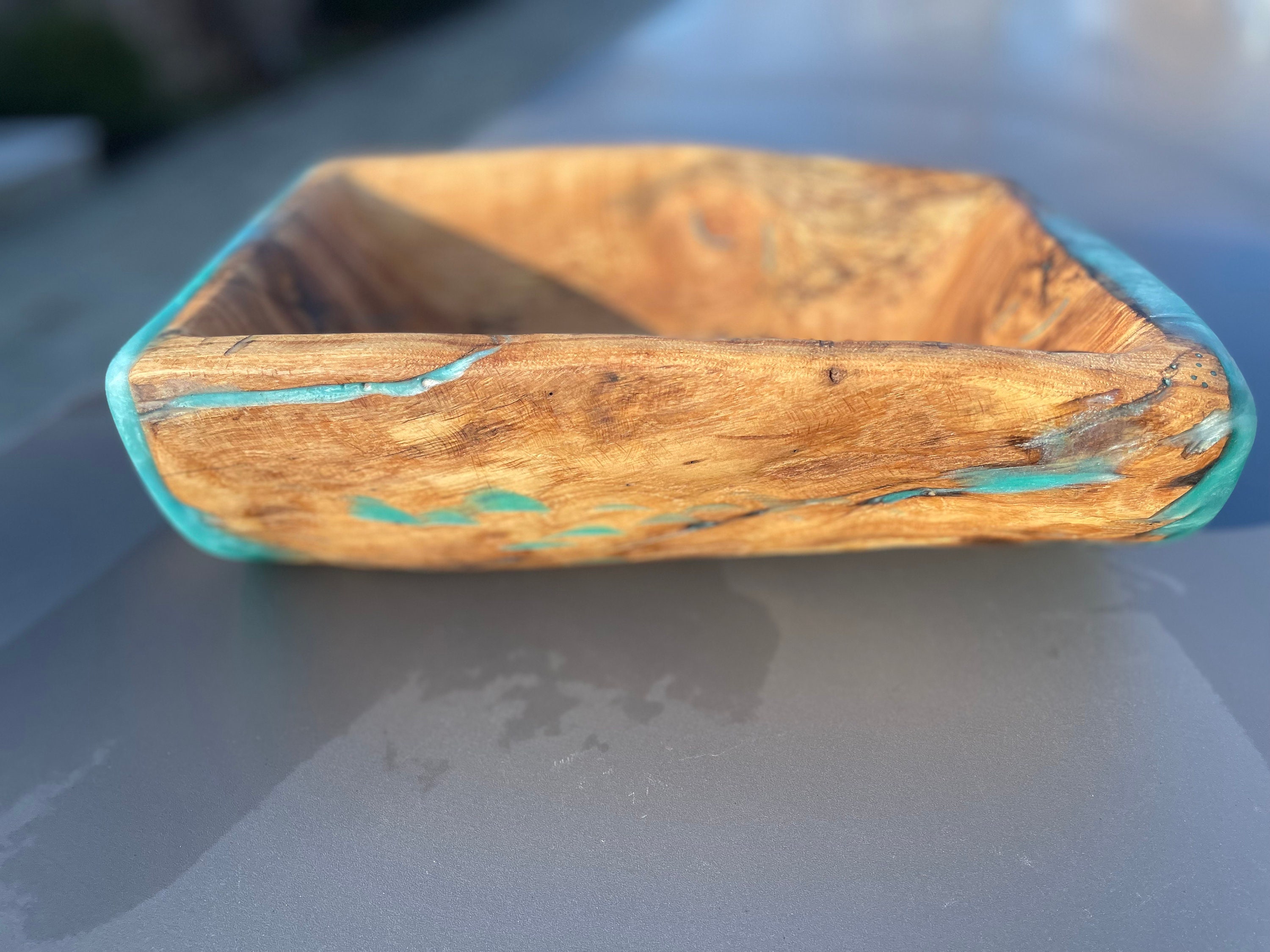Epoxy Resin Log Bowl Ash Wood - Etsy