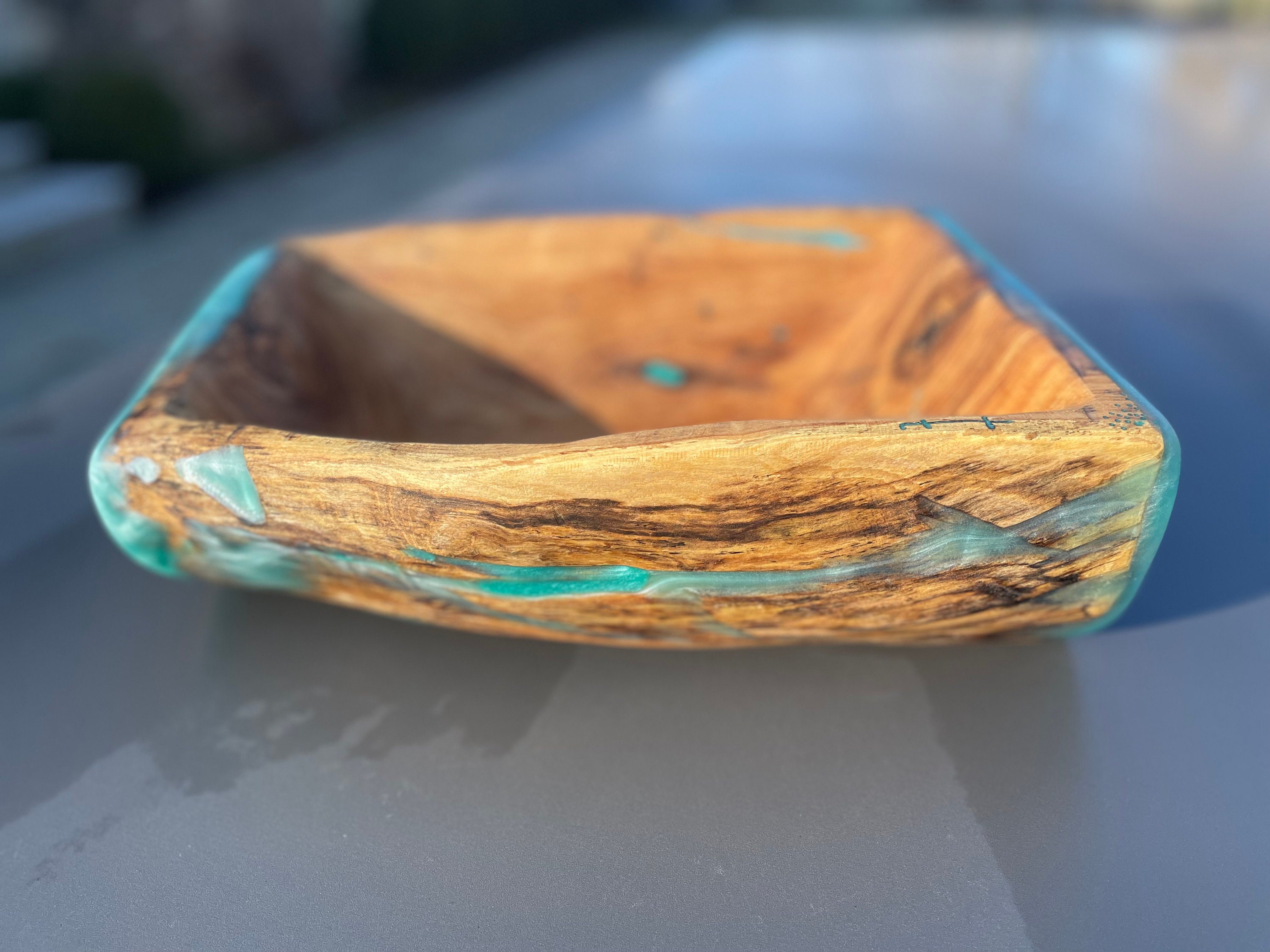 Epoxy Resin Log Bowl Ash Wood - Etsy